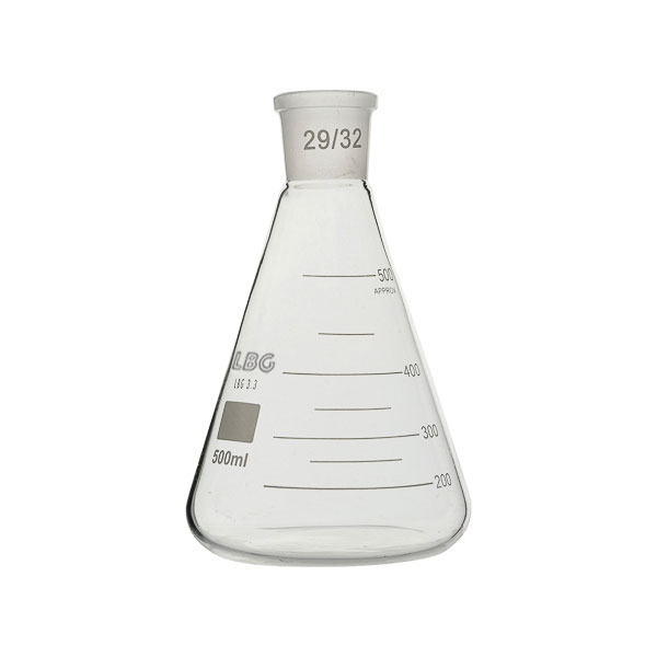 Flask, Erlenmeyer, standard ground mouth - Blanc-Labo SA